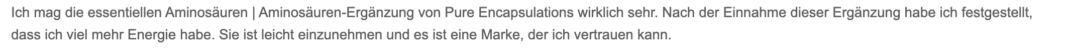 Pure encapsulations "Essential Aminos" im Test - (Endnote: 2,08)