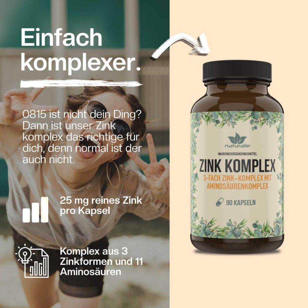 naturalie® Zink 3-Fach Komplex – 25 mg, vegan